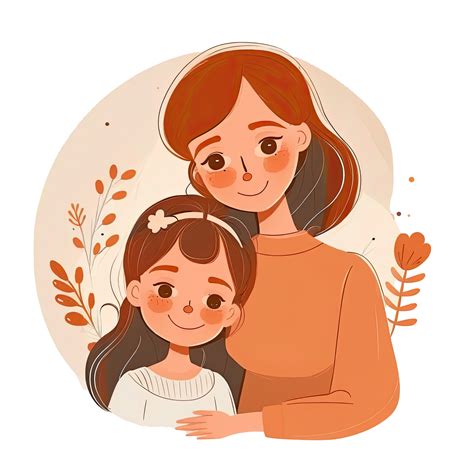 Madre Y Hija Dibujos Animados 22972586 Png