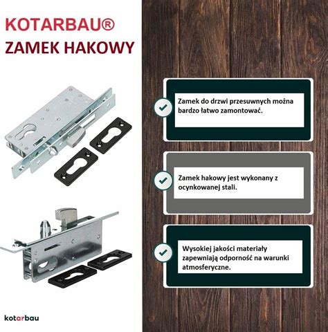 zamek hakowy bramy drzwi przesuwnej garażu h Kotarbau