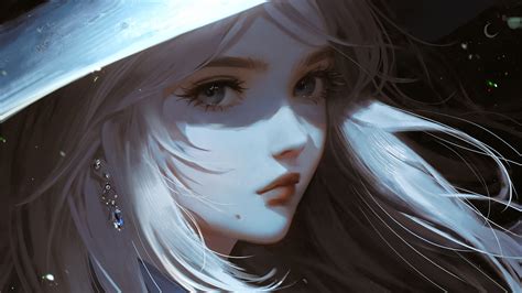 少女 帽子 耳环 唯美 动漫 精选高清壁纸 高清动漫壁纸 我爱桌面