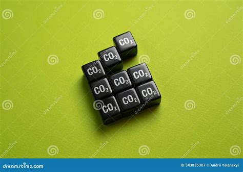Carbon Dioxide Co2 Molecule Model And Chemical Formula Ball And Stick