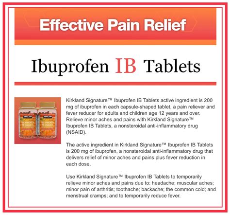 Ibuprofen Ib 200 Mg 1000 Caplets Kirkland Signature Generic