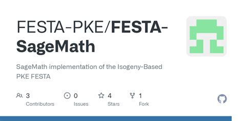 GitHub FESTA PKE FESTA SageMath SageMath Implementation Of The