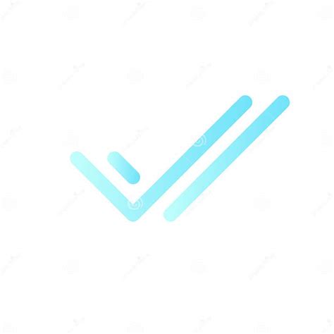 Two Checkmarks Flat Gradient Color Ui Icon Stock Vector Illustration