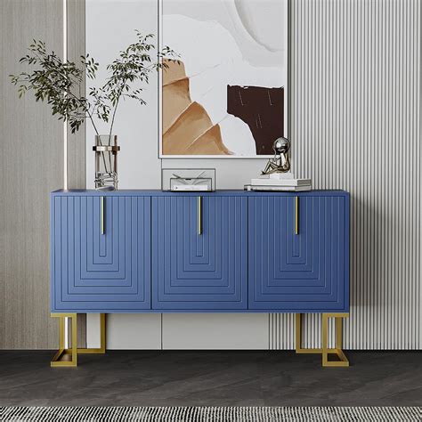 Xdeer Sideboard 3 Türiges Sideboard Mit Verstellbaren Regalen U