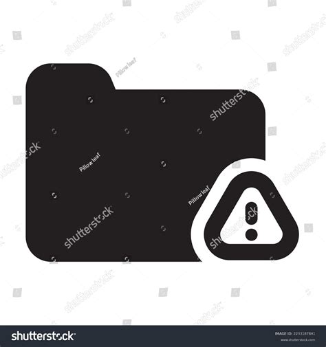 Restrict Folder Icon Solid Style Stock Vector Royalty Free 2233187841