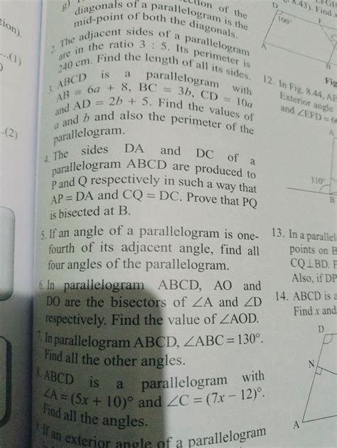 2 The Adjacent Sides Of A Parallelogram Are In The Ratio 3 5 Its Perime