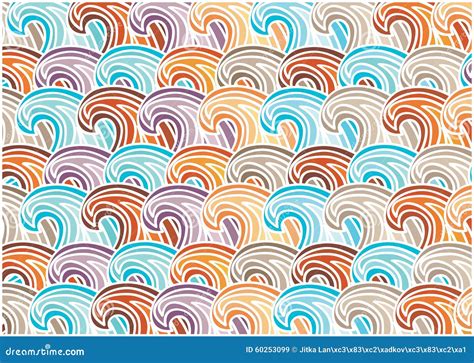 Retro Waves Background Stock Vector Illustration Of Motif 60253099