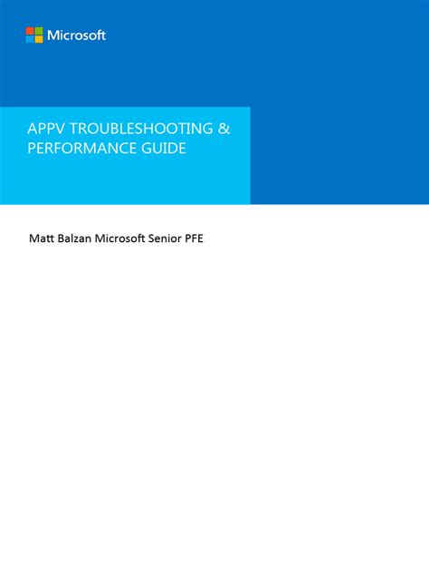 Appv Performance Troubleshooting Guide Pdf Windows Registry