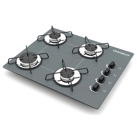 Fogão 4 Bocas Ultra Chama Prata Cooktop Cozinha Chamalux Shopee Brasil