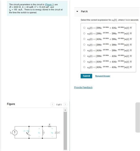 Solved The Circuit Parameters In The Circuit In Figure Chegg