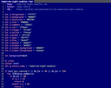 Vim Theme Tomorrow Night Deepblue A Refreshing Color Scheme With A
