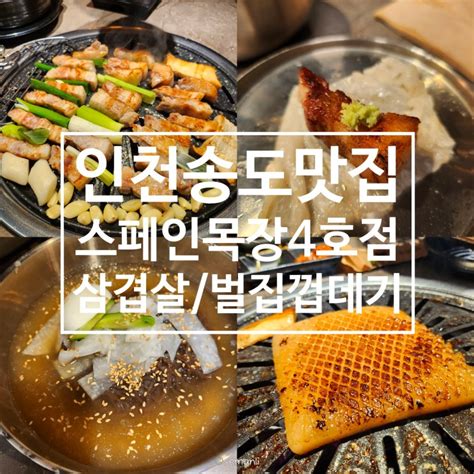 송도맛집 스페인목장 4호점 Premium 이베리코 삼겹살 벌집껍데기 네이버 블로그