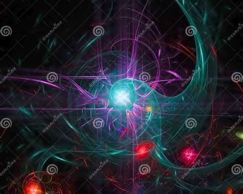 Abstract Digital Fractal Flame Shiny Soft Card Magic Curl Y Template Design Rende Swirl