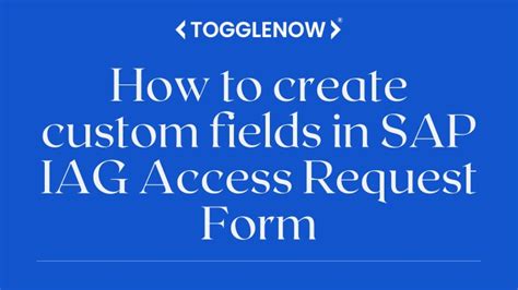 Ppt How To Create Custom Fields In Sap Iag Access Request Form Powerpoint Presentation Id
