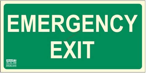 Emergency Exit Felirat Menekülési út Utánvilágító Műanyag