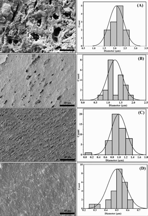 Fe Sem Micrographs And Corresponding Particle Size Distribution Curves