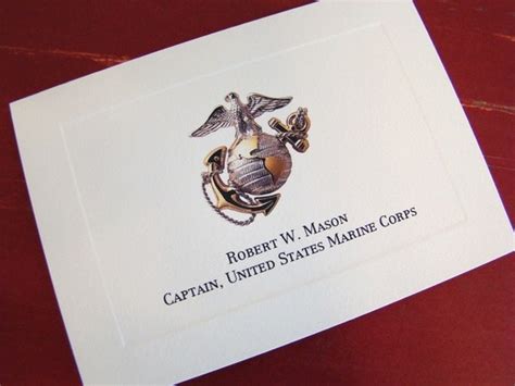 Items Similar To Set Of 10 Us Marine Corps Crest Custom Stationery
