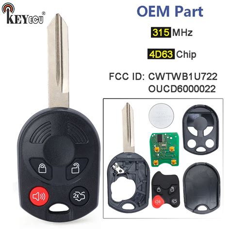 KEYECU Mando A Distancia De Placa OEM Para Ford Fusion Expedition Chip