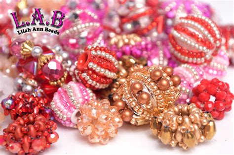 6 Pieces Of Handmade Lilah Ann Valentines Beaded Beads Byv100