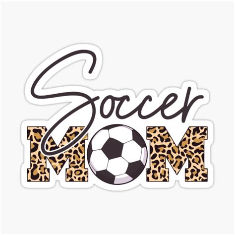 Soccer Mom Leopard Print With Soccer Ball Sticker For Sale By