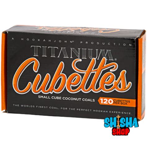 Titanium Cubettes Coals 120 Pieces Shisha Shop