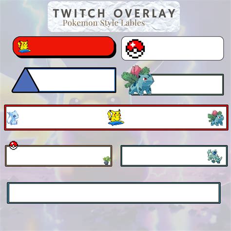 Stream Overlay Twitch Panels Pokémon Layout Customize Pokemon Stream Pack Pokémon Lindo