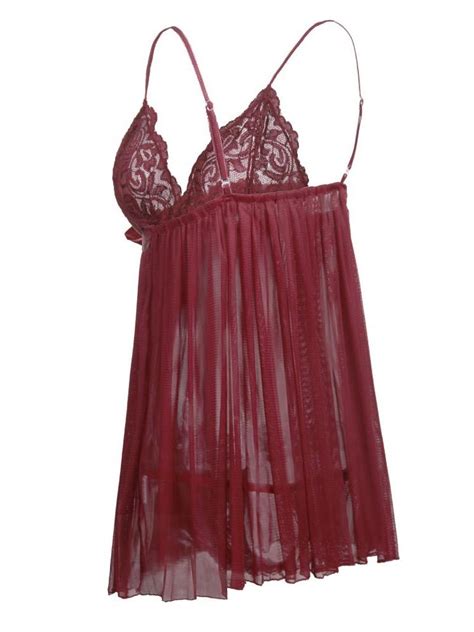 Womens Lace Sheer Red Lingerie Insstreet