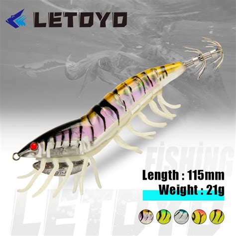 Letoyo 115mm 21g 야광 오징어 지그 검색 에기 서트 싱킹 낚시 미끼 인공 하드 미끼 문어 낚시용 날카로운 후크
