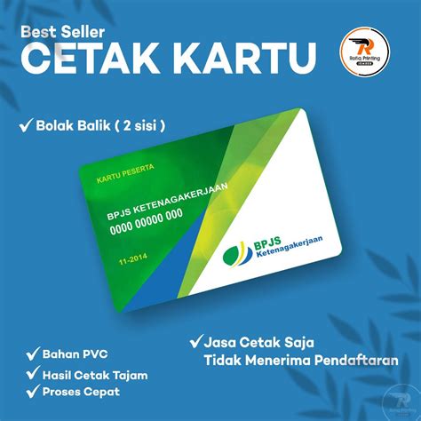 Jual Cetak Kartu Bpjs Ketenagakerjaan Proses Sehari Jadi Shopee Indonesia