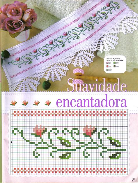 ATÊLIE DO BORDADO E CIA Gráfico ponto cruz motivo floral