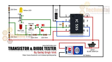 Transistor Tester Circuit Can Test Diodes Also Electronic Babe Project