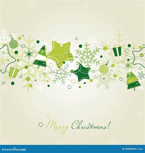 Groene Kerstkaart Vector Illustratie Illustration Of Viering 20856849