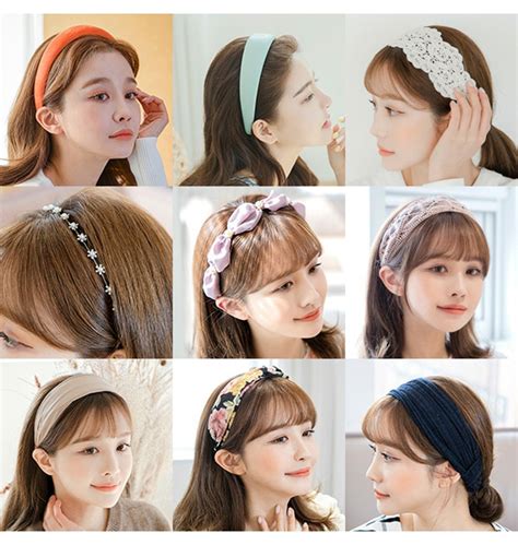 미스21 여자 여성 큐빅 자수 진주 넓은 반다나 꼬임 데일리 헤어밴드 머리띠 티몬