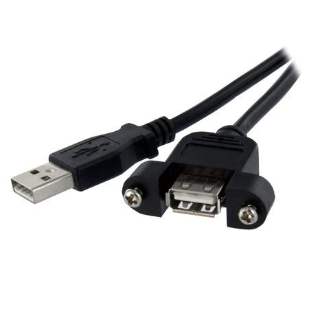 Startech Com Panel Mount USB Extension Female To Male Cable 3ft 299550996 USBPNLAFAM3 Zoro
