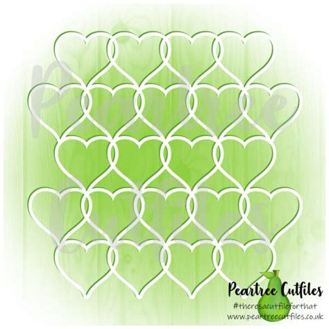Overlapping Hearts Peartree Cutfiles