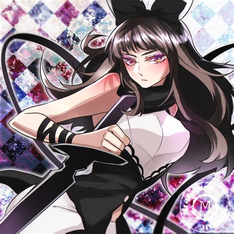 Safebooru 1girl Black Hair Blake Belladonna Blush Breasts Pixiv Manga