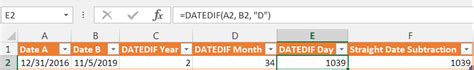 Calculating Date Differences In Excel Using Datedif One Minute Office Magic