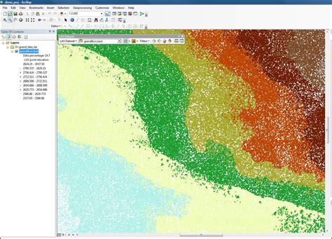 Working With Usgs Airborne Lidar Las Files From Usgs Click In Arcmap 101