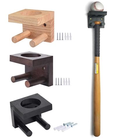 Baseball Bat Rack Wall Mounted Baseball Bat Holder Grandado