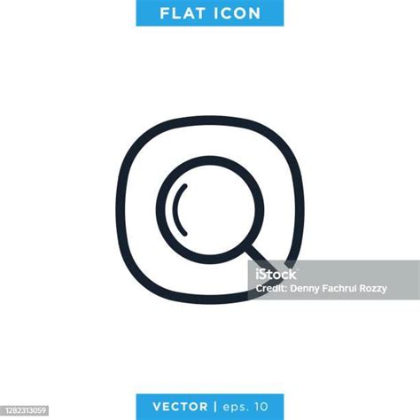 Memperbesar Kaca Ikon Vektor Stok Ilustrasi Desain Template Ilustrasi