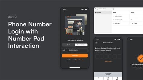 Daily UI Phone Number Login With Number Pad Interaction Figma