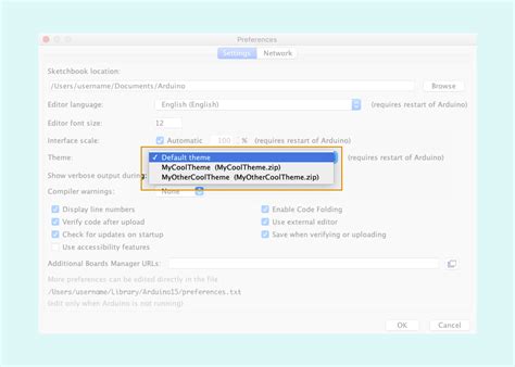 Use A Custom Theme For Arduino IDE Arduino Help Center
