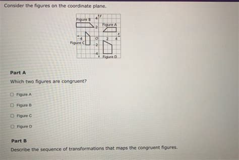 Solved Consider The Figures On The Coordinate Plane Part A Which Two