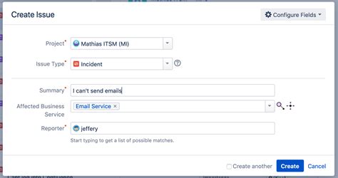 2 Create An Incident Jira Service Management Data Center 10 5