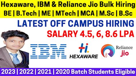 IBM Official Off Campus Drive 2023 2020 Batch As Associate Systems