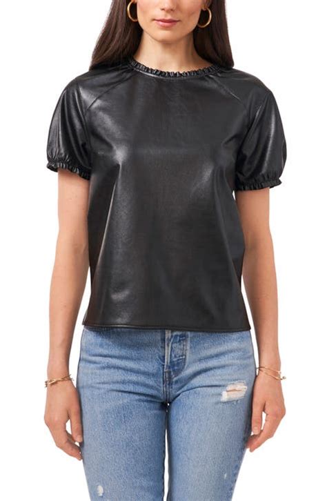 Womens Faux Leather Tops Nordstrom