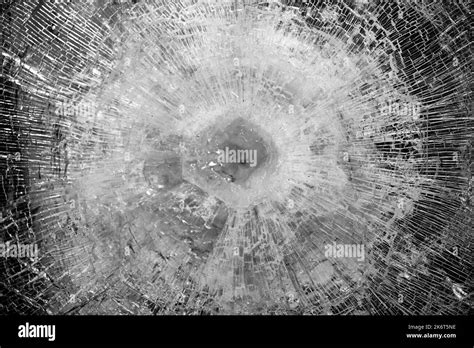 Bulletproof Glass After Test Bulletproof Glass With Cracks And A