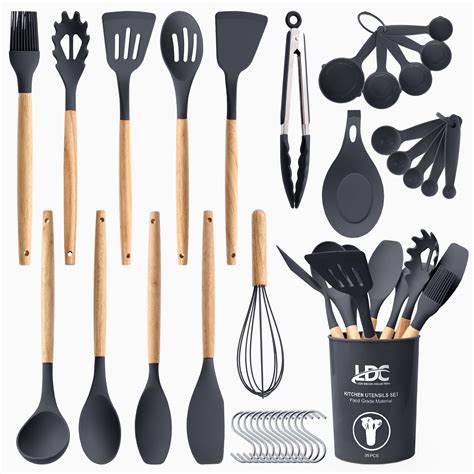 Lux Decor Collection 35 Piece Kitchen Utensils Set High Heat