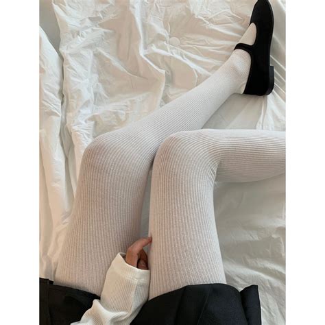 앨리앤유 골지 면 타이즈 팬티스타킹 유발 레깅스 5컬러