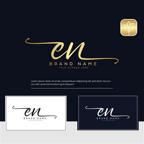 Premium Vector Handwriting Initial Of Letter En E N Feminine And